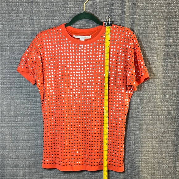 Diane Von Furstenberg | Tops | Diane Von Furstenberg Orange Sequin Top ...